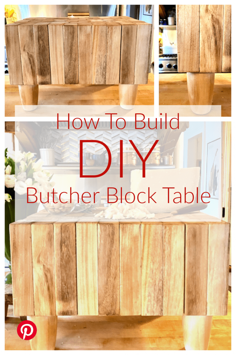 DIY Butcher Block Table Prototype - Farmhouse 1820