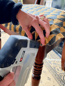 How To Reupholster A Chair Like A Pro In 7 Steps - Farmhouse 1820